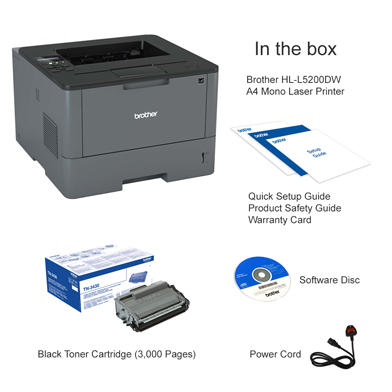 Brother HL-L5200DW A4 Mono Laser Printer - HL-L5200DW