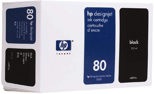 HP No.80 Black Ink Cartridge (350ml) - HC4871A