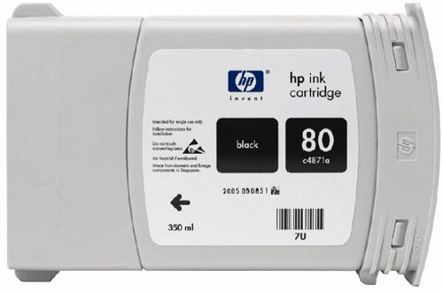 HP No.80 Black Ink Cartridge (350ml) - HC4871A