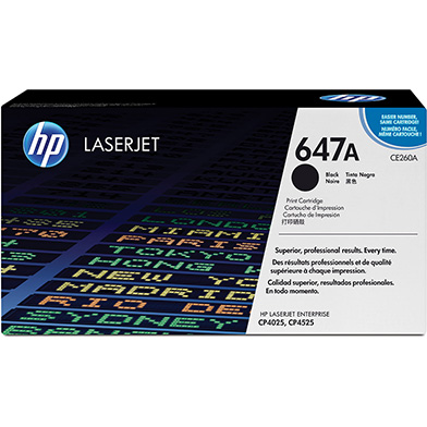 HP CNHPCE260A CM4540 647A Black Toner Cartridge (8,500 Pages)
