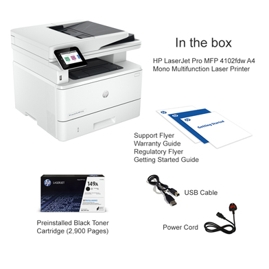 HP LaserJet Pro MFP 4103fdw A4 Mono Multifunction Laser Printer ...
