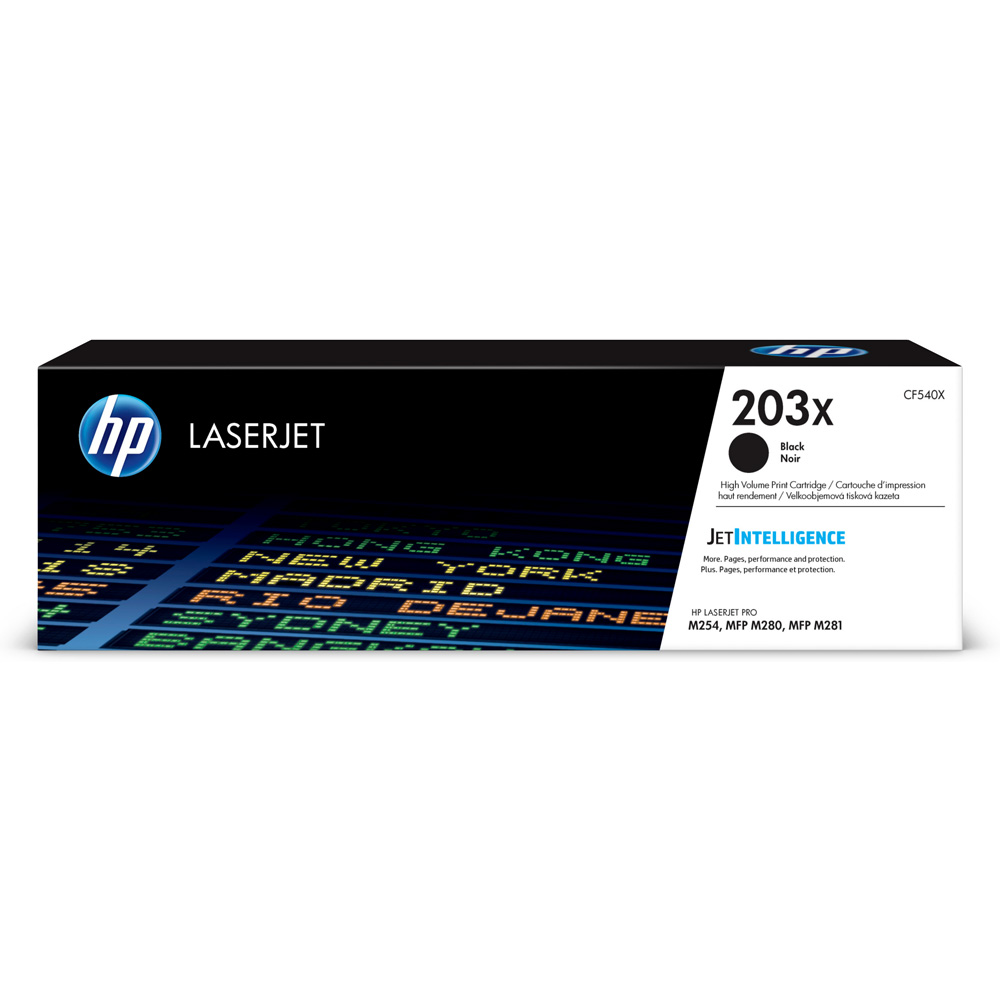 HP CF540X 203X High Yield Black Original LaserJet Toner Cartridge ...