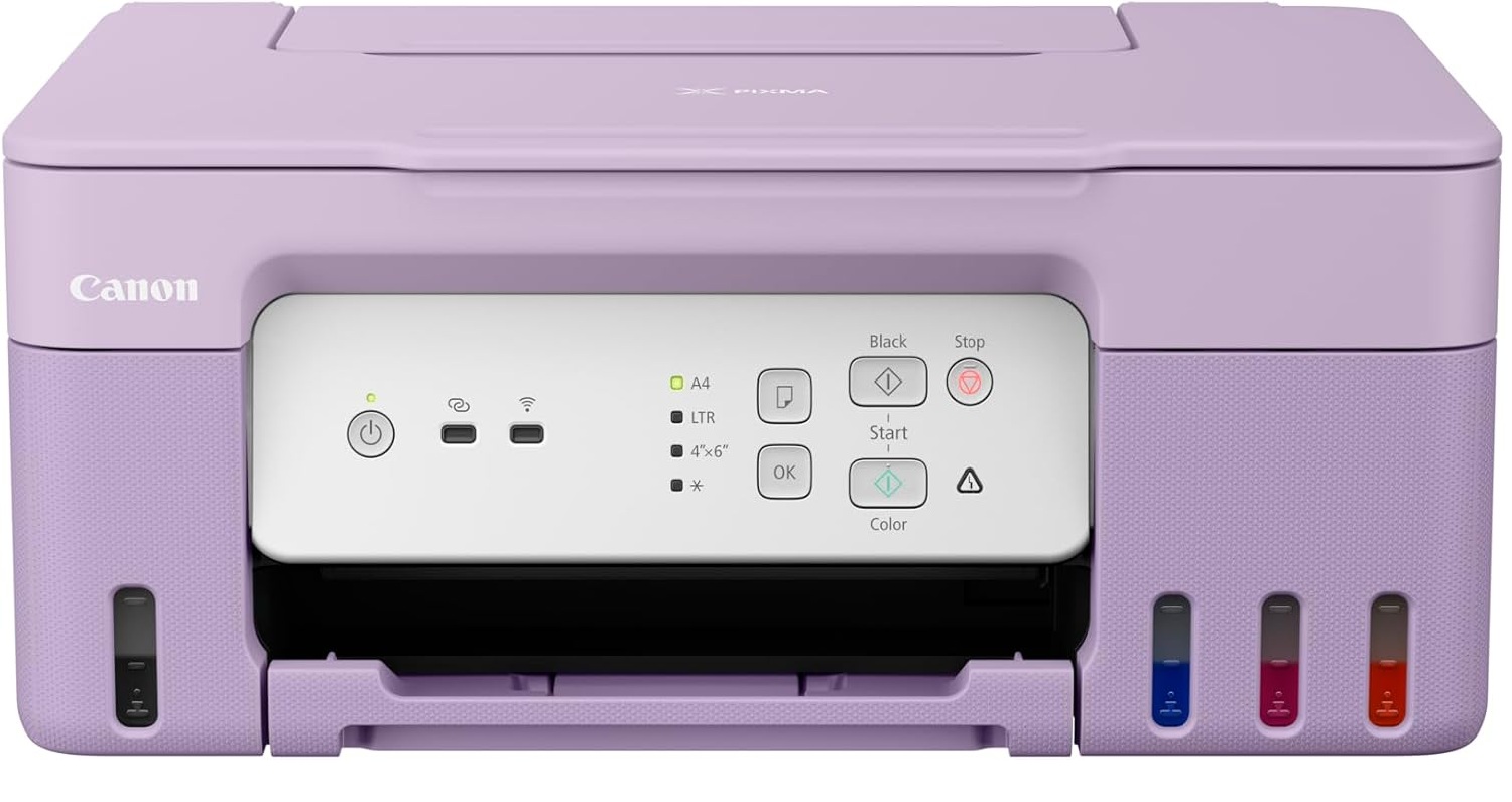 Canon PIXMA G3430 MegaTank (Purple) A4 Colour Multifunction Inkjet ...